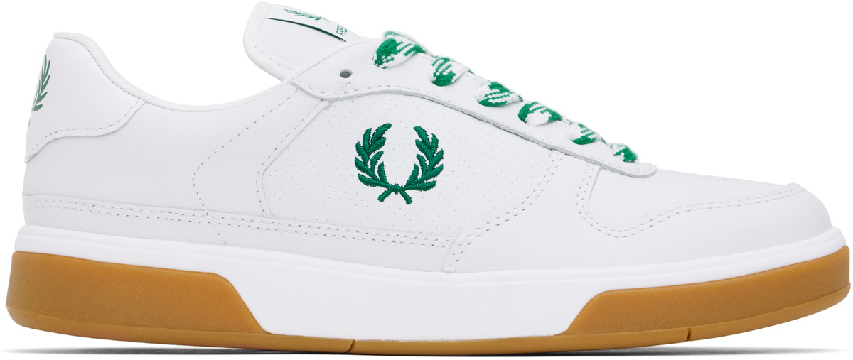 Fred Perry White & Green B300 Sneakers Fred Perry