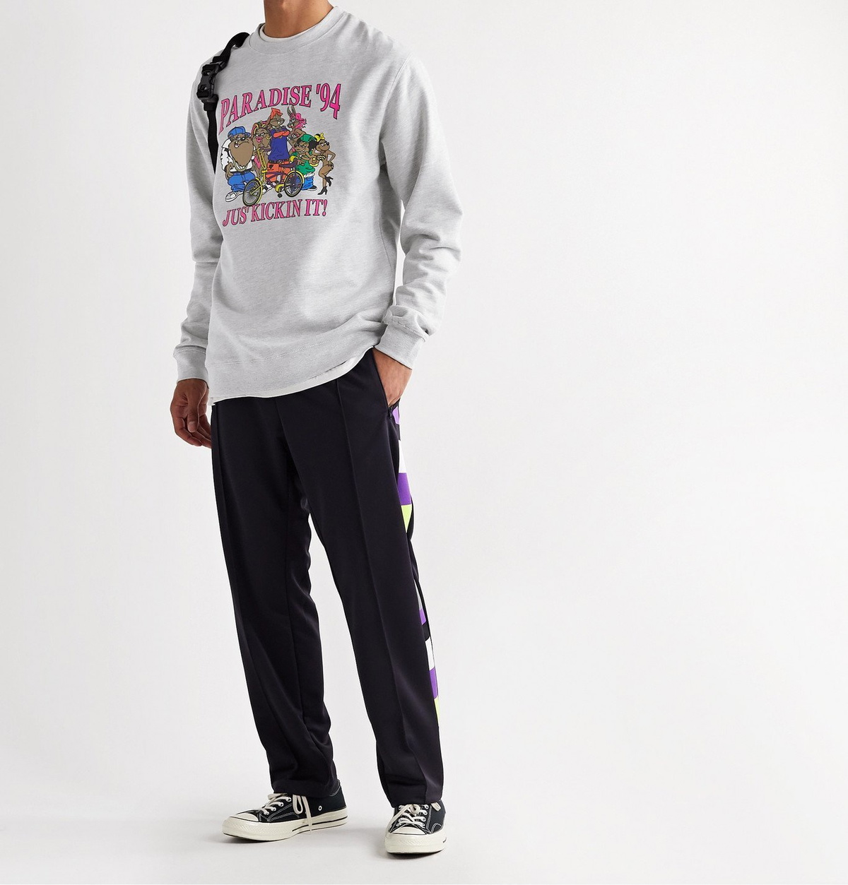 PARADISE - Jus' Kickin It Printed Fleece-Back Cotton-Blend Jersey ...