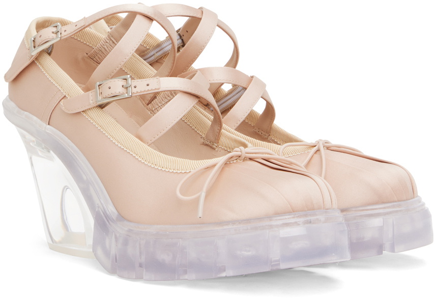 Simone Rocha Pink Criss-Cross Ballerina Pumps Simone Rocha