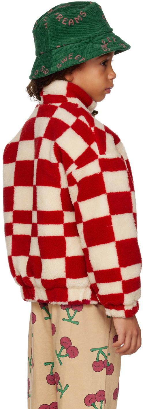 Jellymallow Kids Red & Off-White Check Jacket Jellymallow