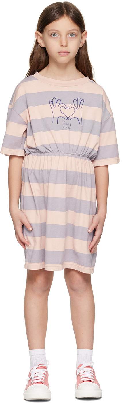 Wynken Kids Blue & Pink 'Feel Love' Dress Wynken