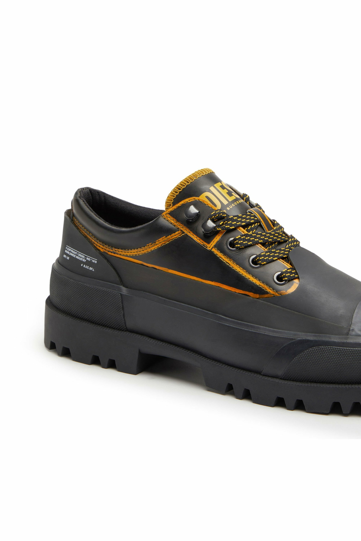 Diesel D-Hiko SH X - Combat shoe in leather and rubber - Lace Ups and ...