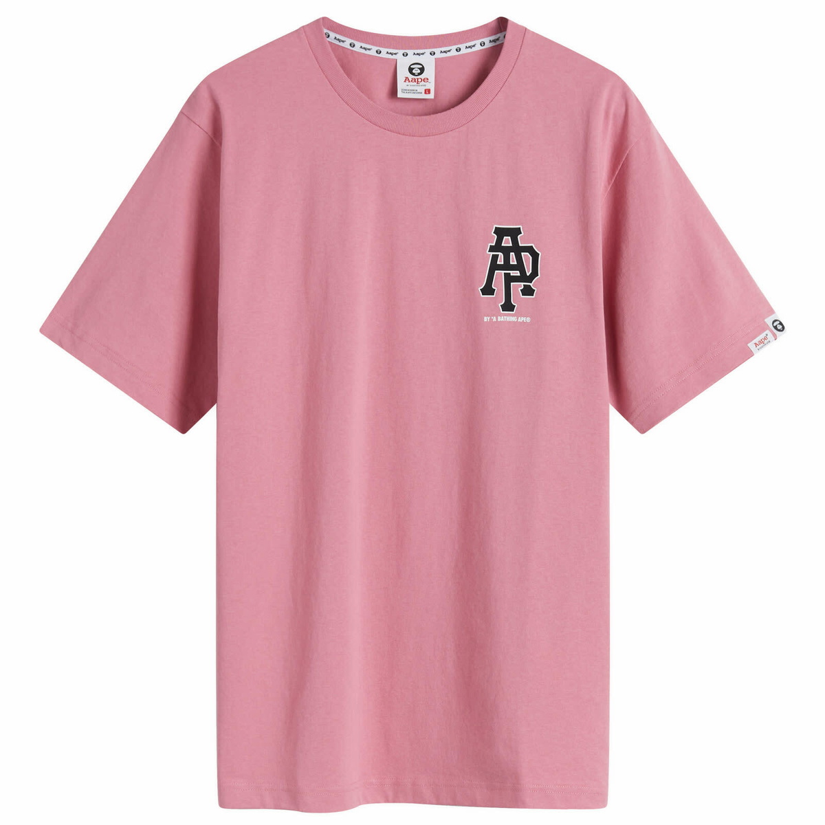 Men's AAPE AP Logo T-Shirt in Pink AAPE by A Bathing Ape