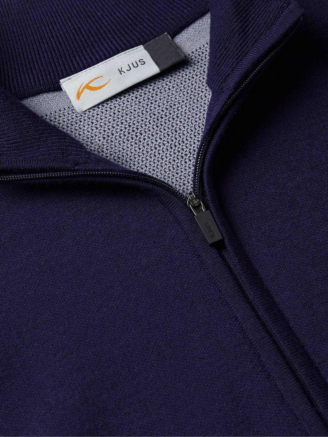 Kjus Golf - Kulm Wool-Blend Half-Zip Golf Top - Blue Kjus Golf