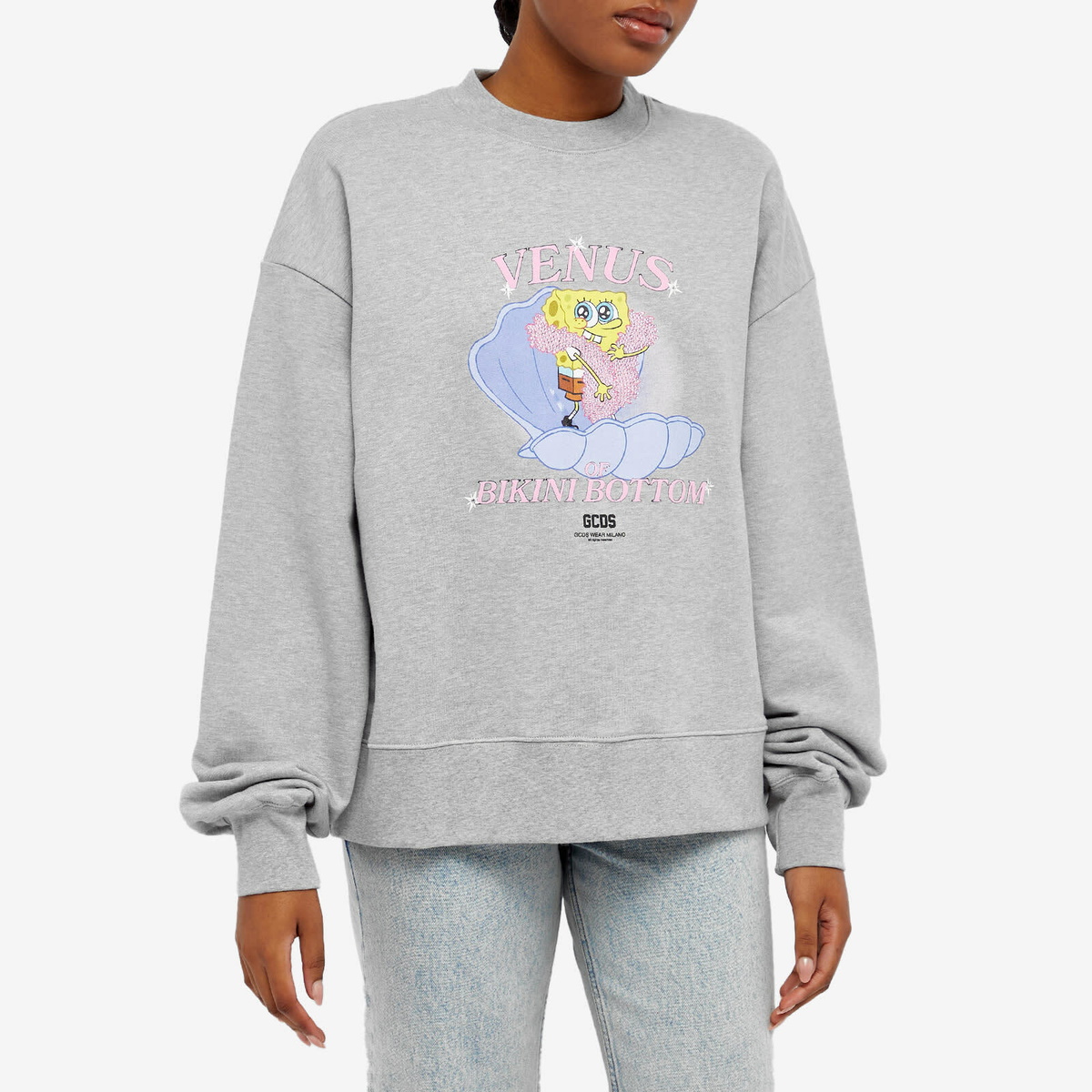 GCDS Women's x Spongebob Venus Sweater in Grey GCDS