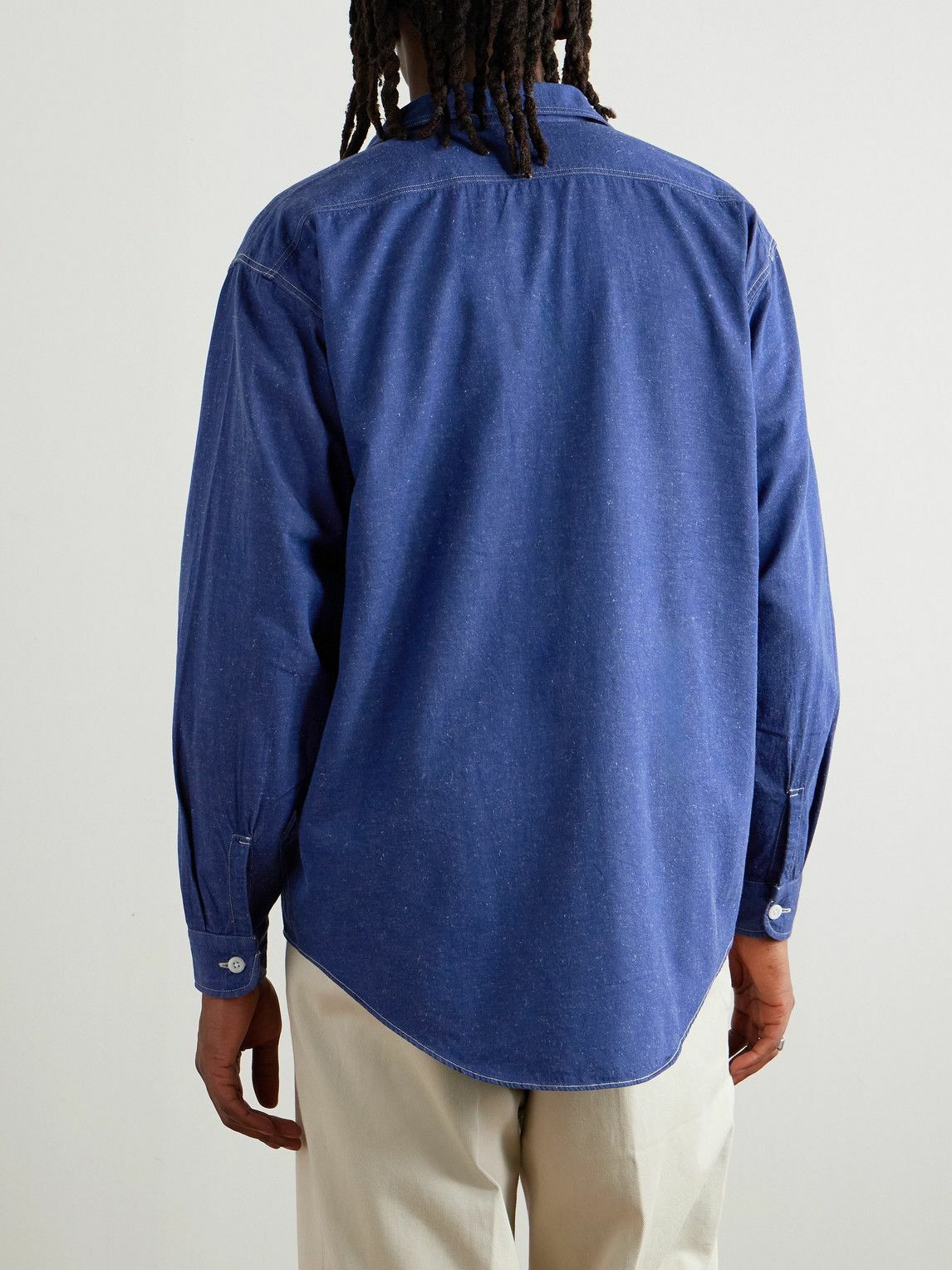 Kaptain Sunshine - Work Cotton and Hemp-Blend Shirt - Blue Kaptain Sunshine