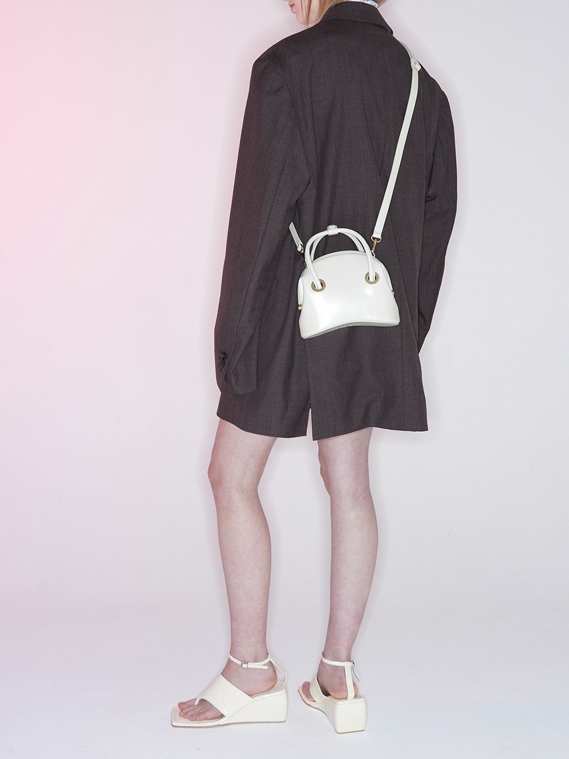 OSOI - Mini Circle Leather Top Handle Bag OSOI