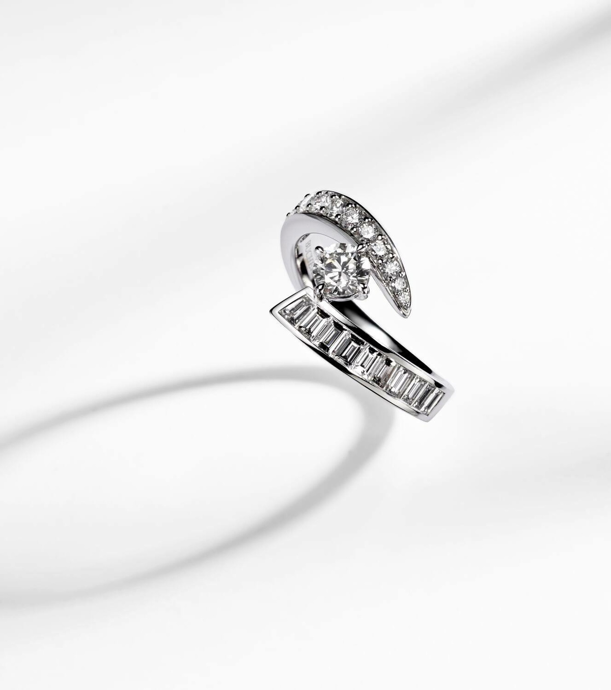 Bucherer Fine Jewellery Inner Fire 18kt white gold ring with diamonds ...