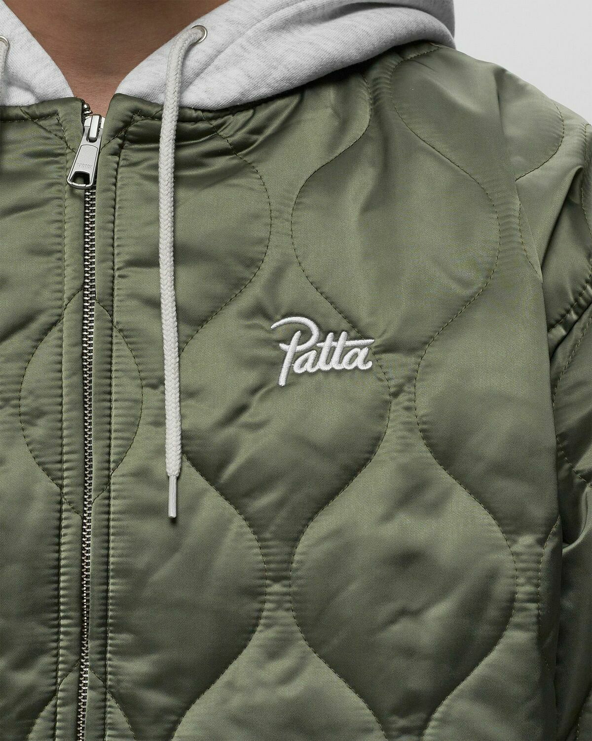 Patta Hooded Bomber Jacket Green Bomber Jackets Patta