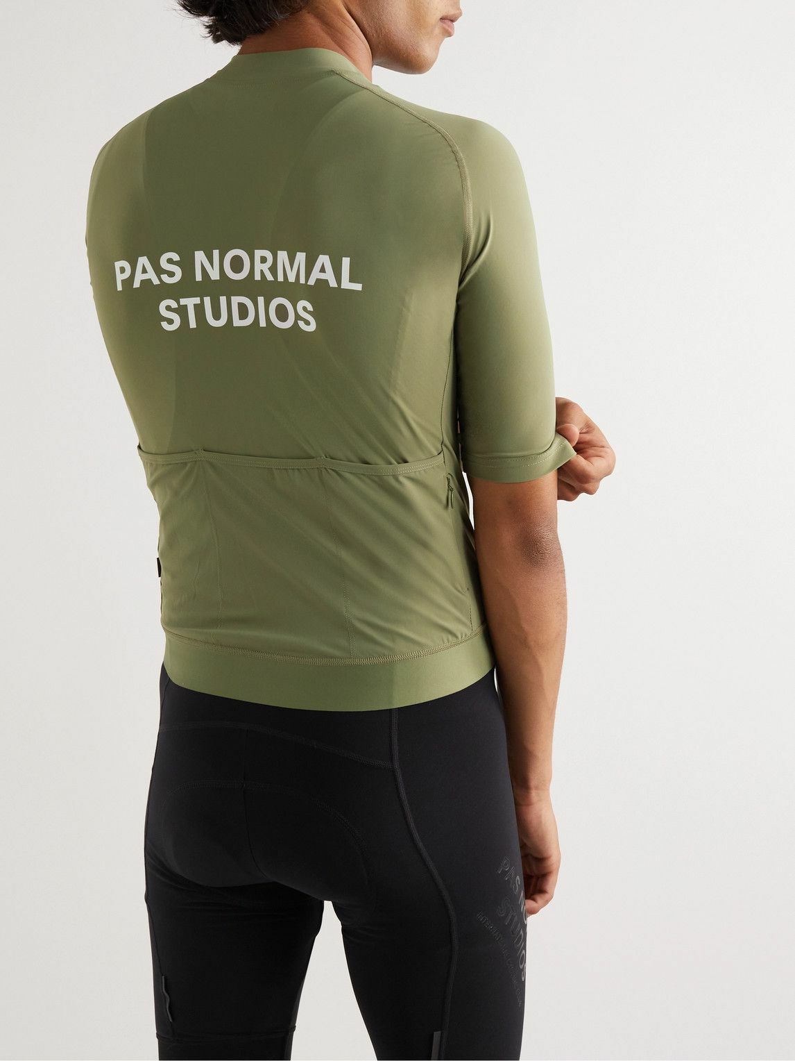 Pas Normal Studios - Essential Logo-Print Cycling Jersey - Green Pas ...