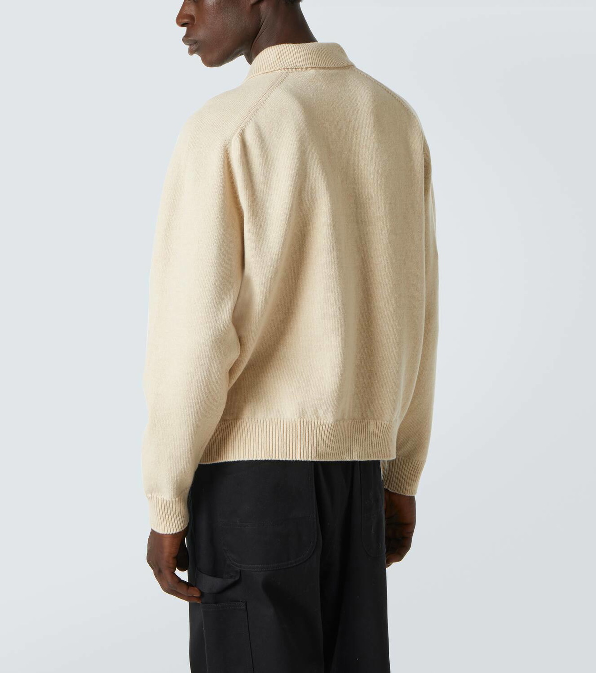 Bode Manhattan appliqué wool polo sweater Bode