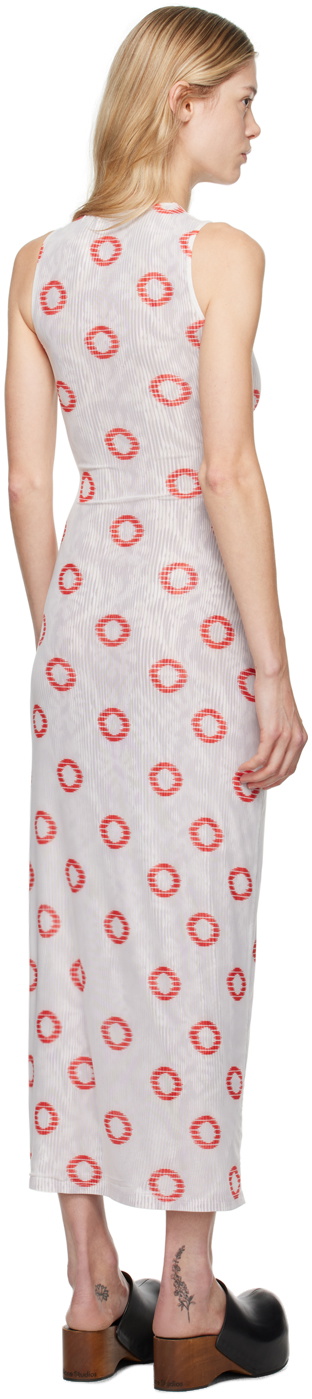 Eckhaus Latta White & Red Duet Maxi Dress Eckhaus Latta