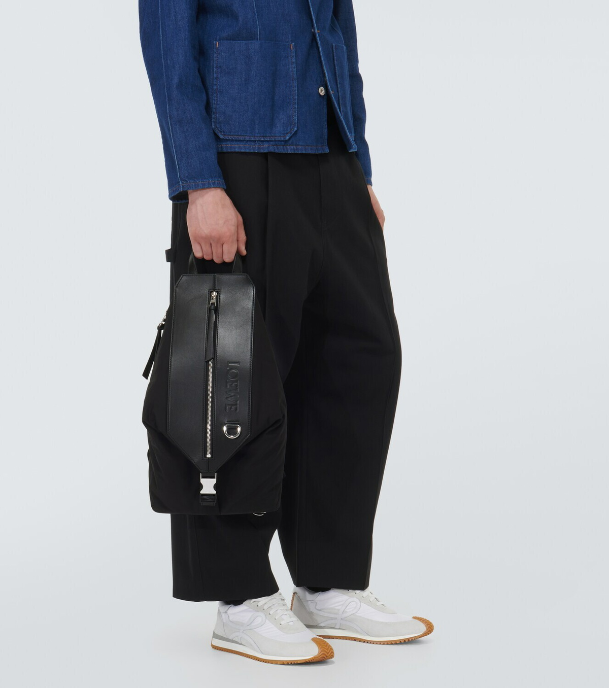 Loewe Leather-trimmed backpack Loewe