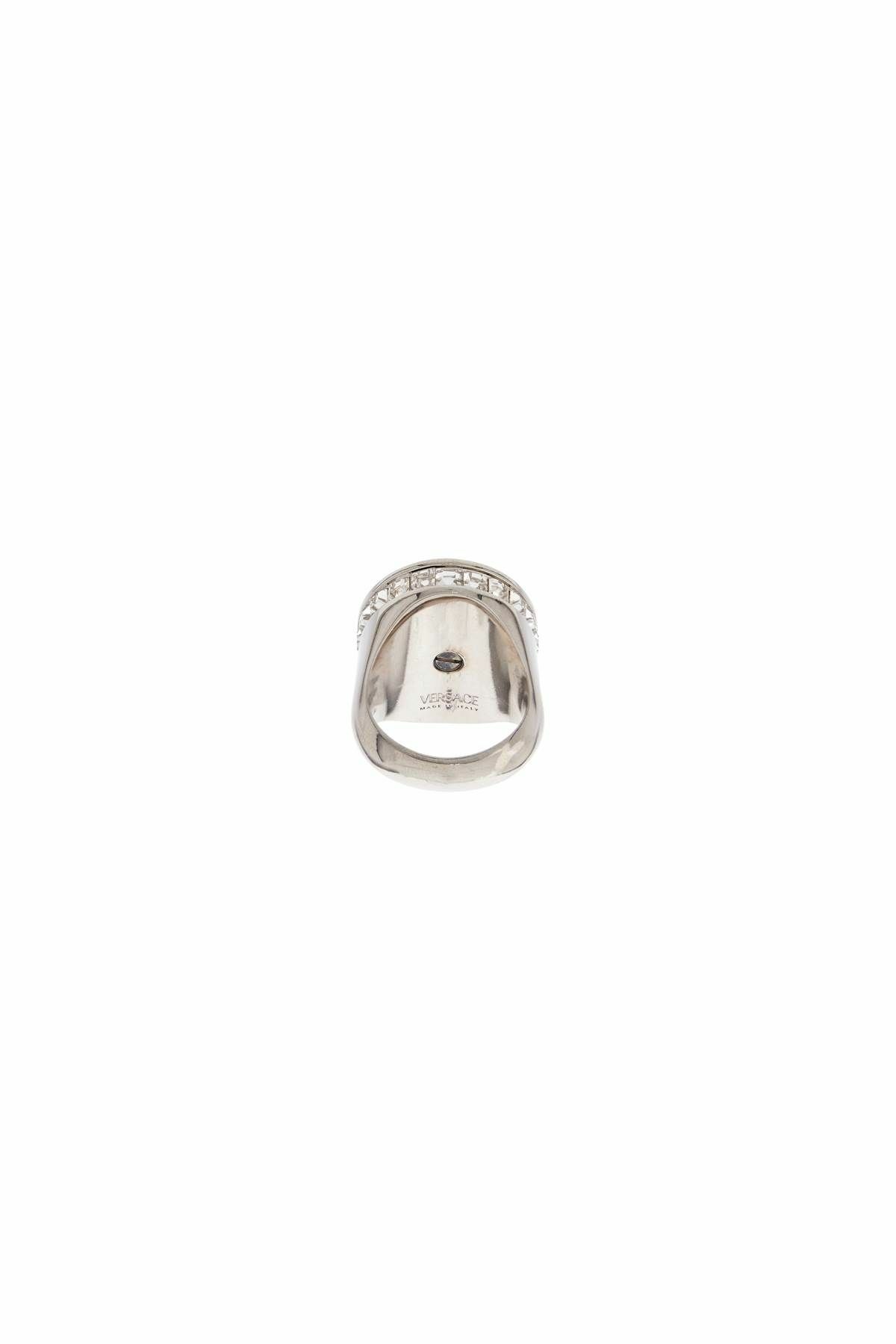 VERSACE icon ring with crystals Silver Versace