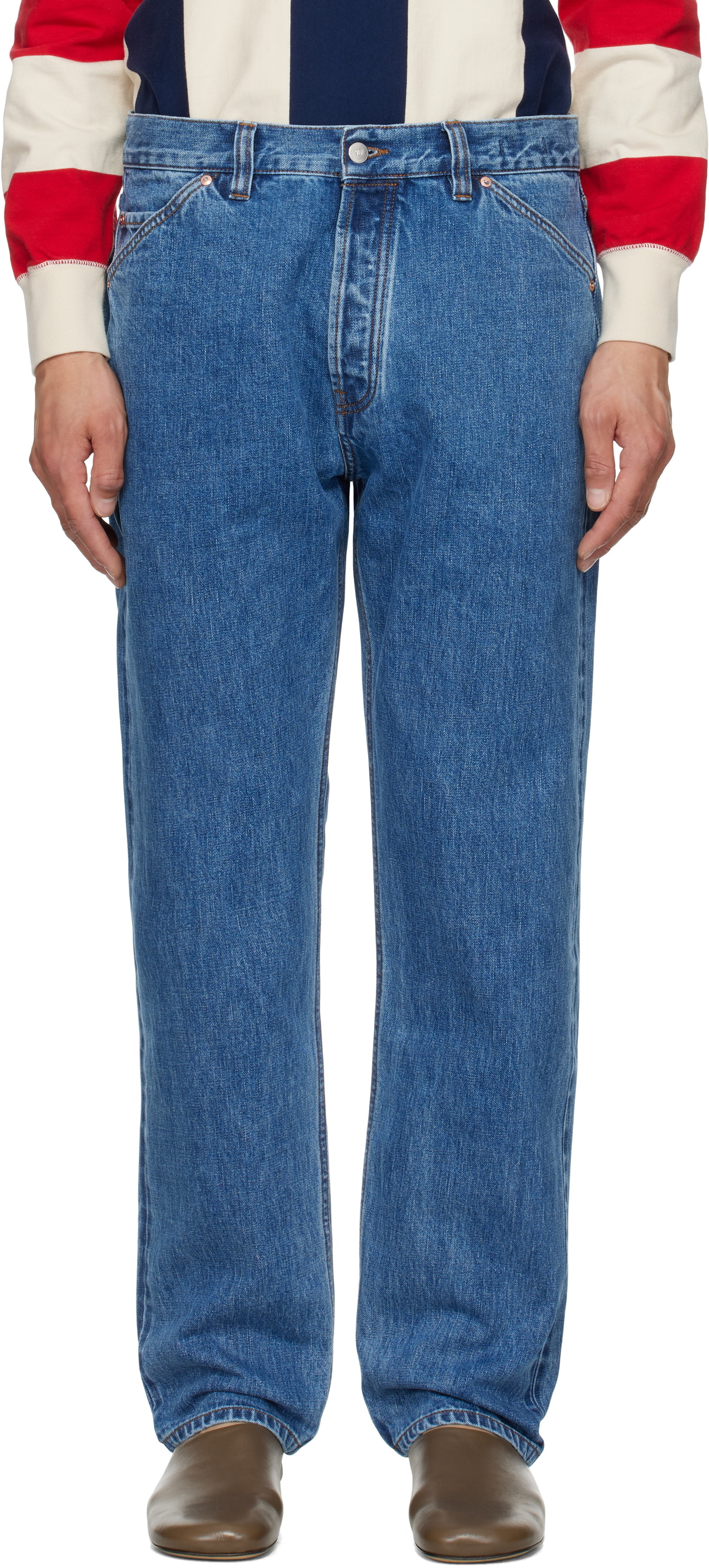 Drake's Indigo Stone Wash 14.2oz Japanese Selvedge Jeans Drake's