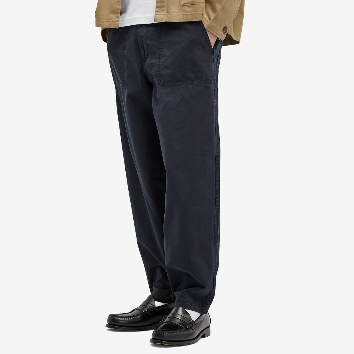 Barbour Men's Grindle Relaxed Canvas Trousers in Navy Barbour