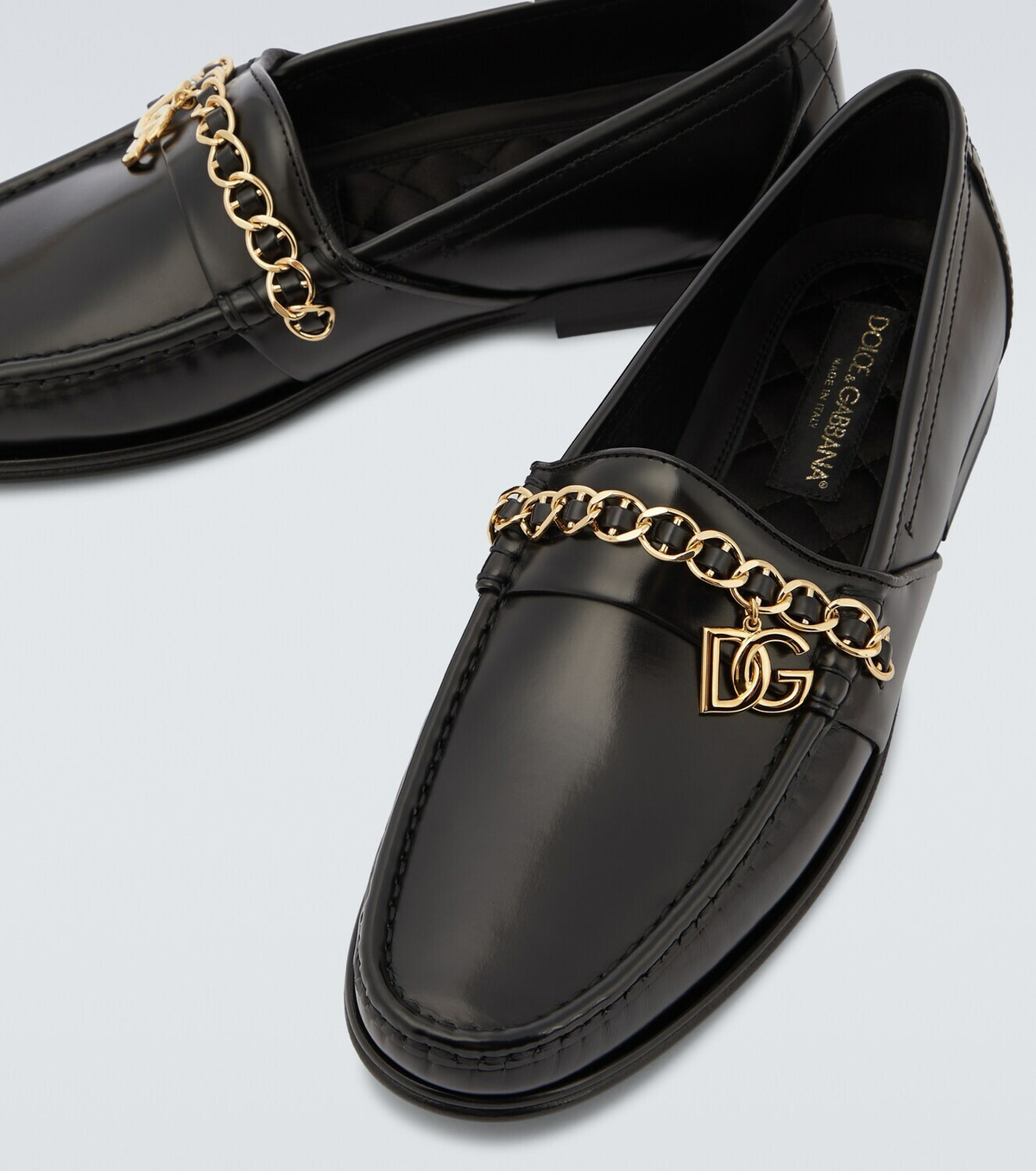 Dolce&Gabbana - DG chain-detail leather loafers Dolce & Gabbana