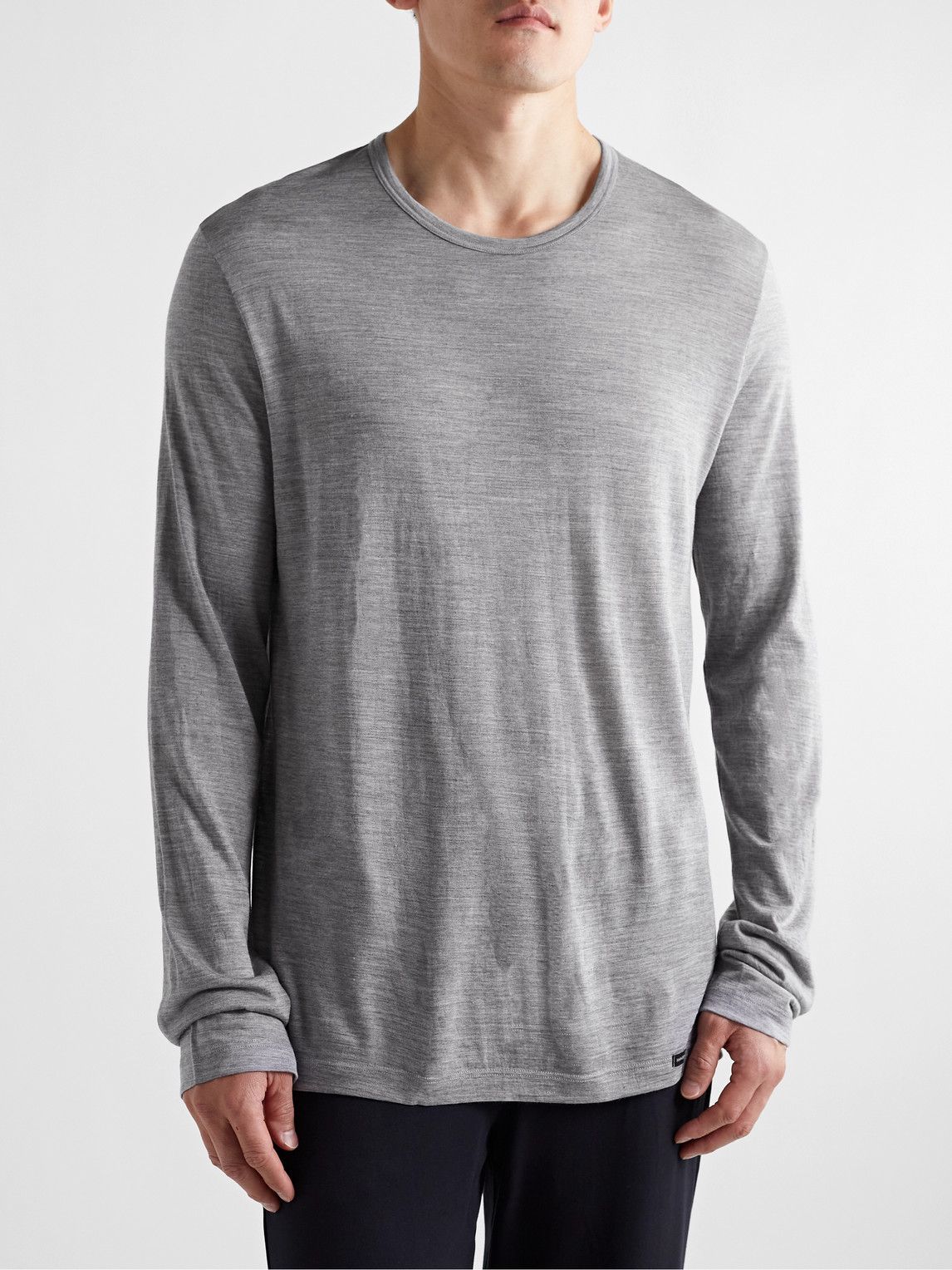 Hanro - Merino Wool and Silk-Blend T-Shirt - Gray Hanro