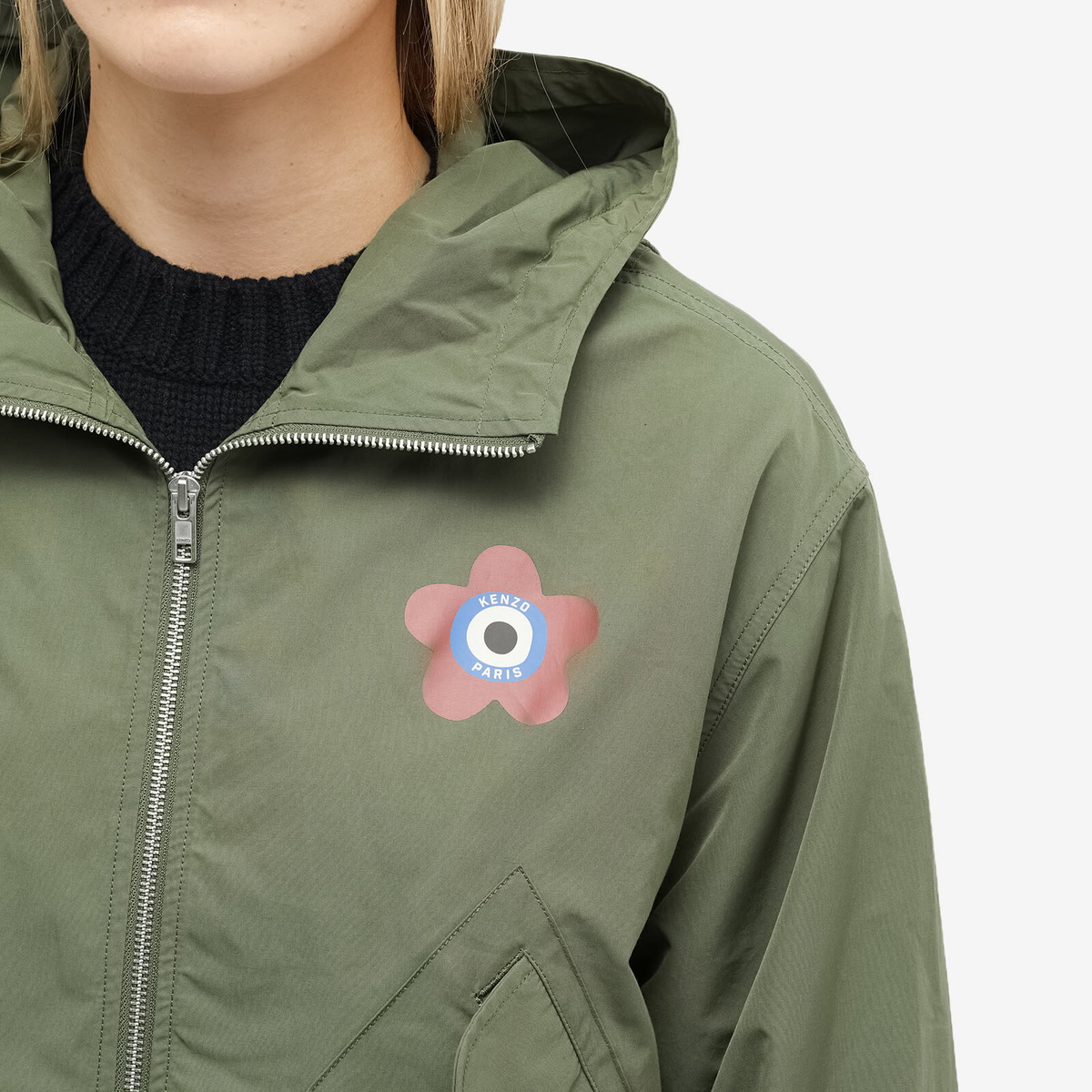 Kenzo Target Windbreaker Jacket in Dark Kharki Kenzo