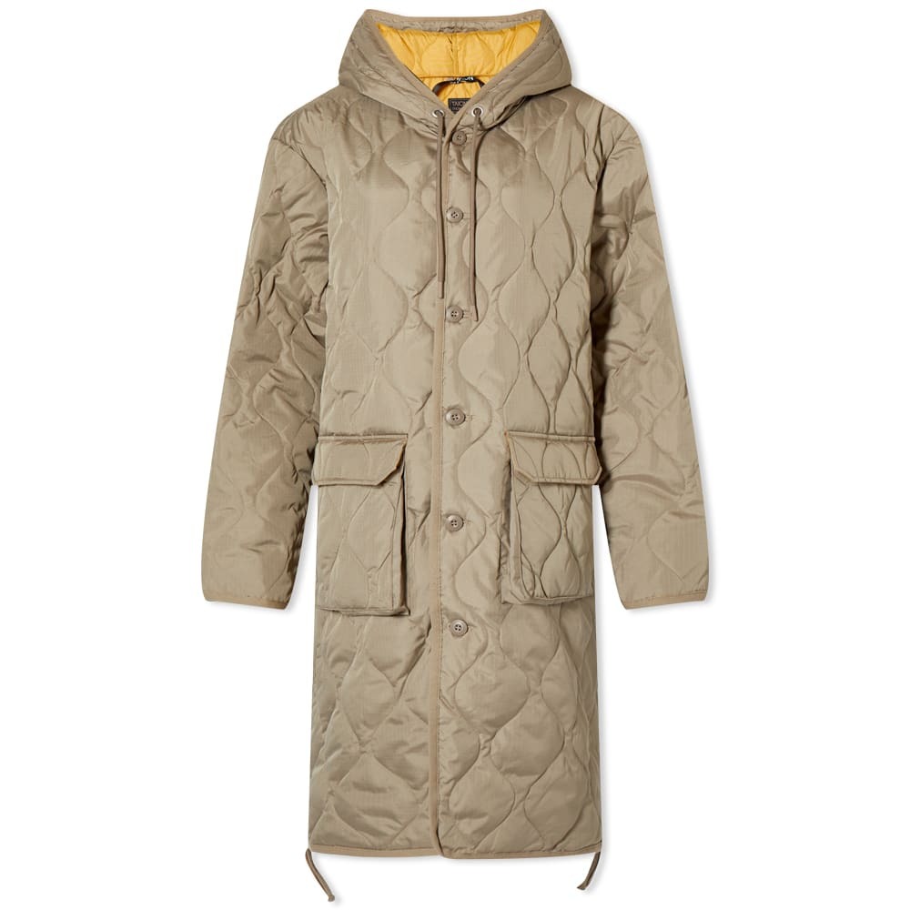 Taion Women's Hood Down Coat in Light Mocha Taion Extra