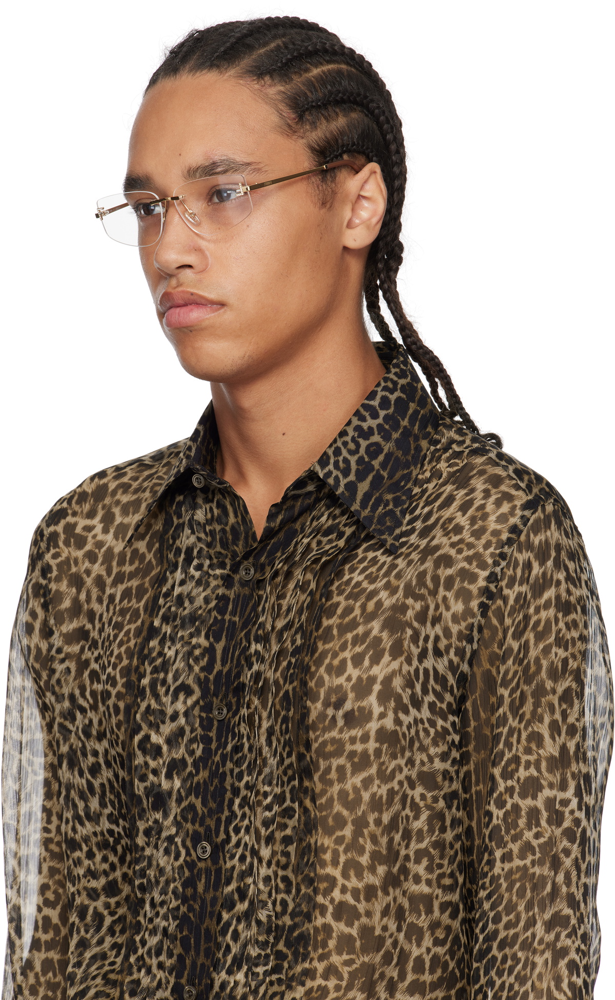 Fendi Gold Fendi First Crystal Glasses Fendi