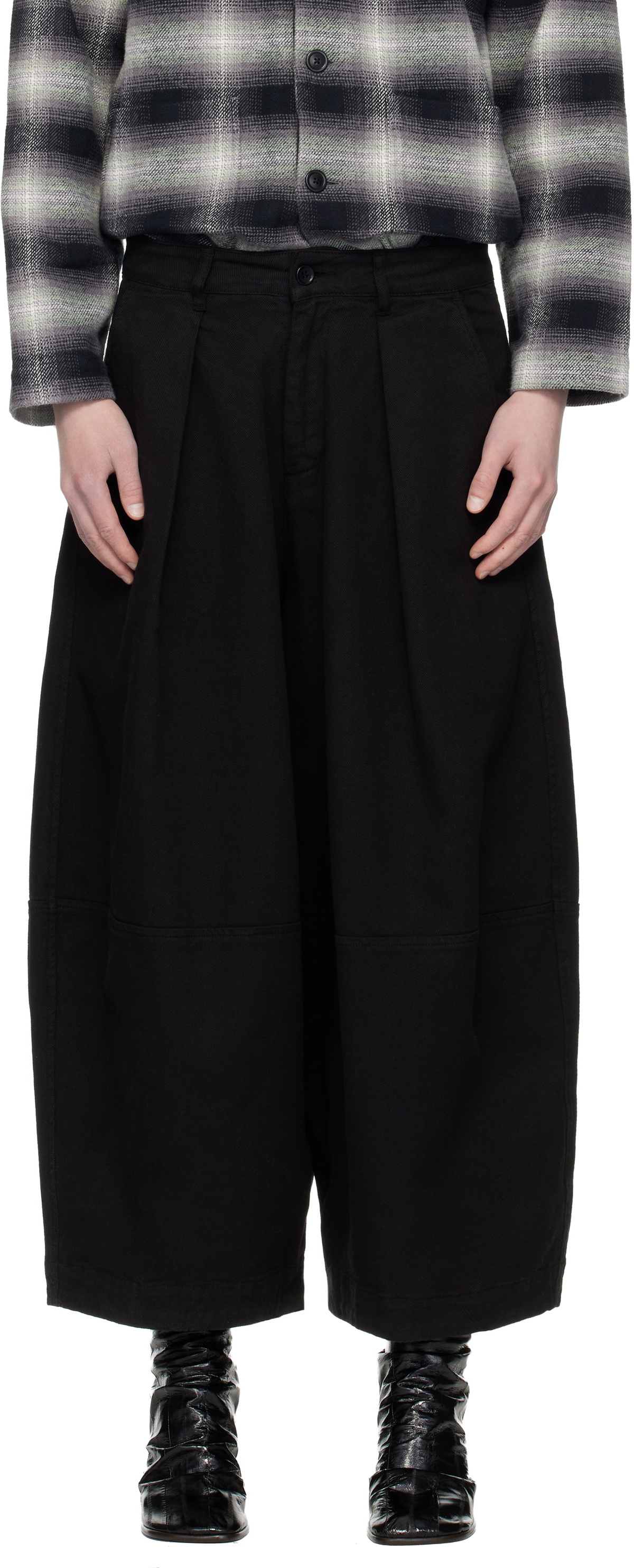 YMC Black Organic Cotton Deadbeat Trousers YMC
