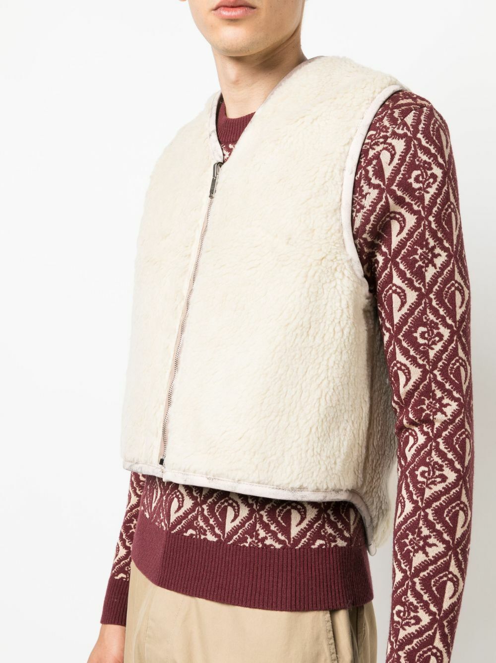 Givenchy Neutral Distressed Reversible Vest Givenchy