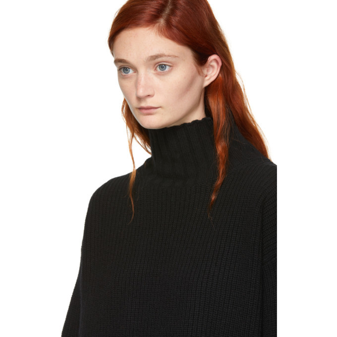 MSGM Black Oversized Turtleneck MSGM