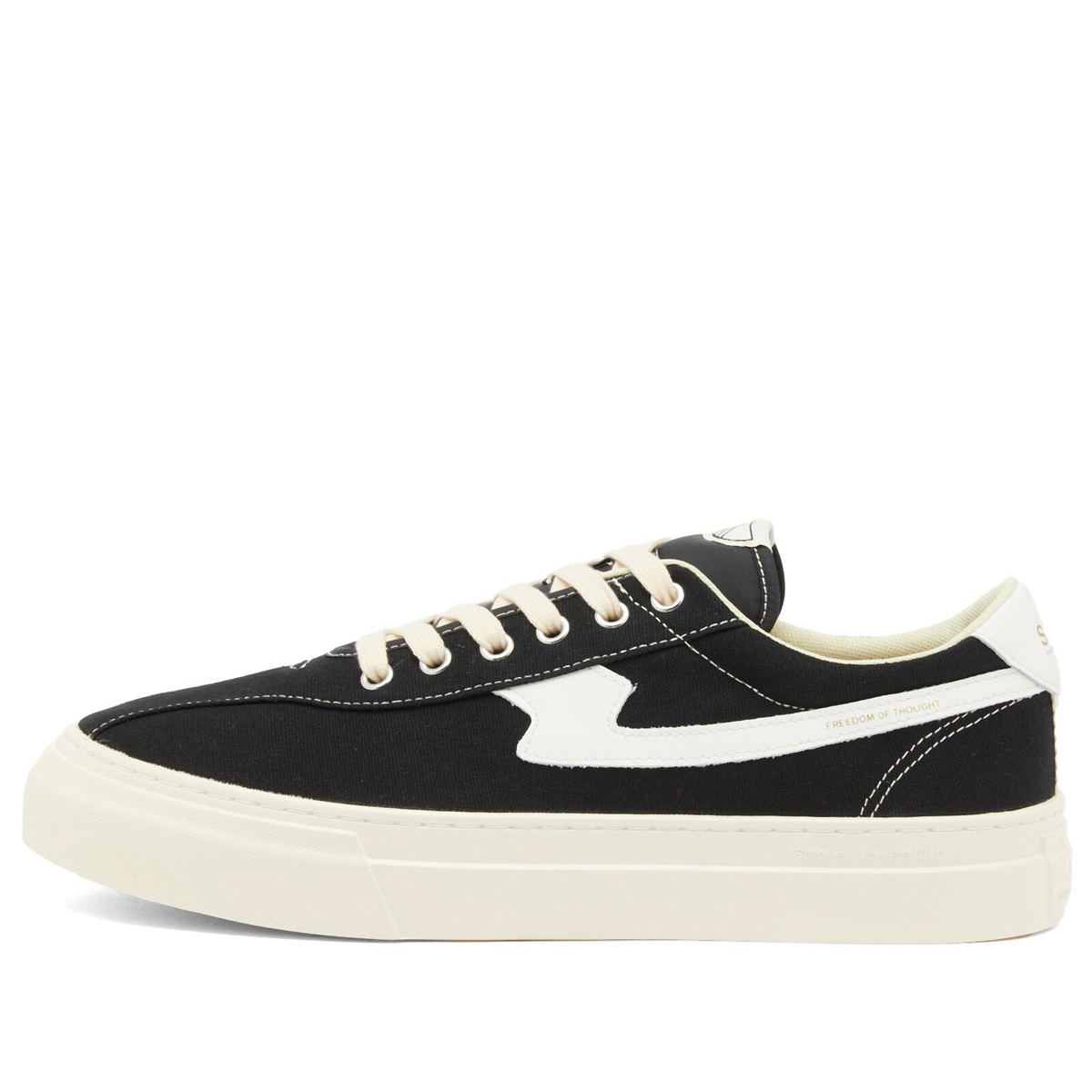 Stepney Workers Club Men's Dellow S-Strike Cup Canvas Sneaker in Black ...