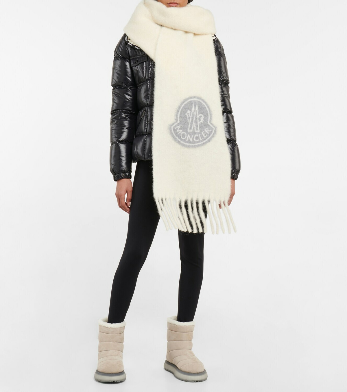 Moncler - Logo wool-blend scarf Moncler