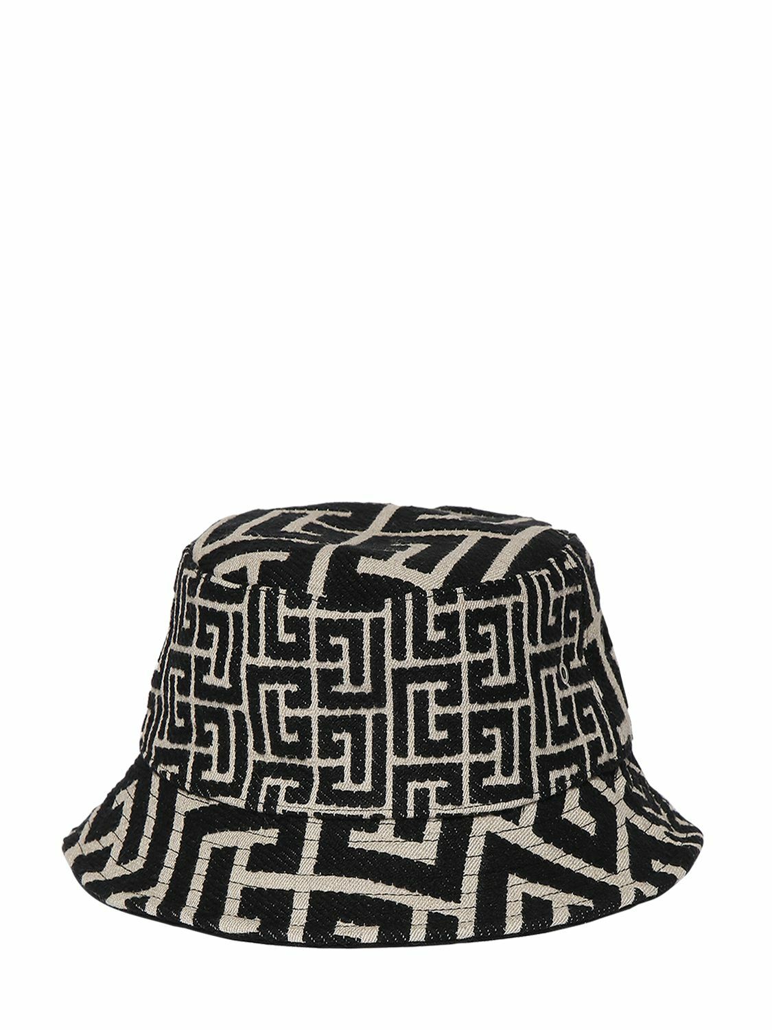 BALMAIN - Monogram Jacquard Bucket Hat Balmain