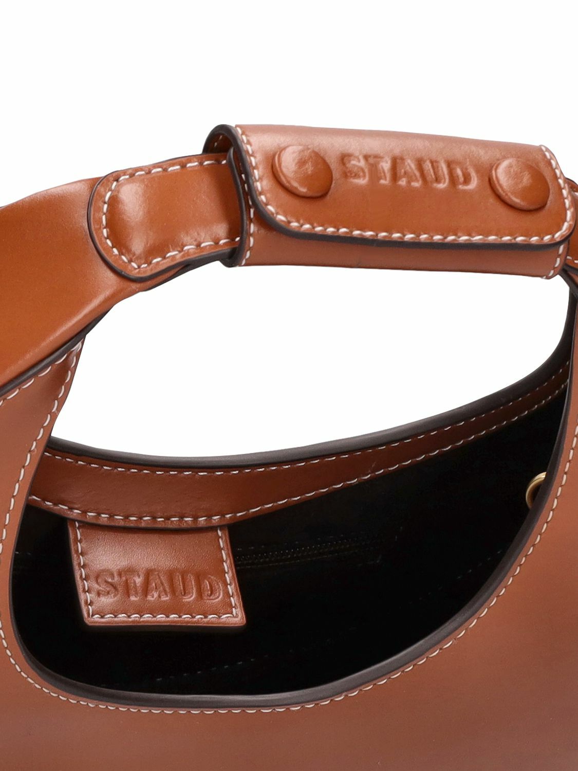 STAUD - Mini Moon Smooth Leather Bag Staud