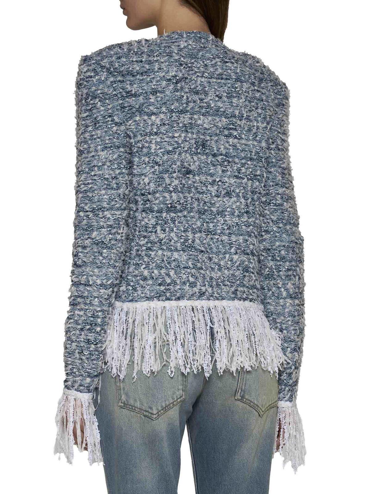 Balmain Fringed Tweed Jacket Balmain