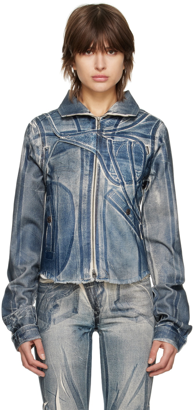 Ottolinger Blue Tie Denim Jacket Ottolinger