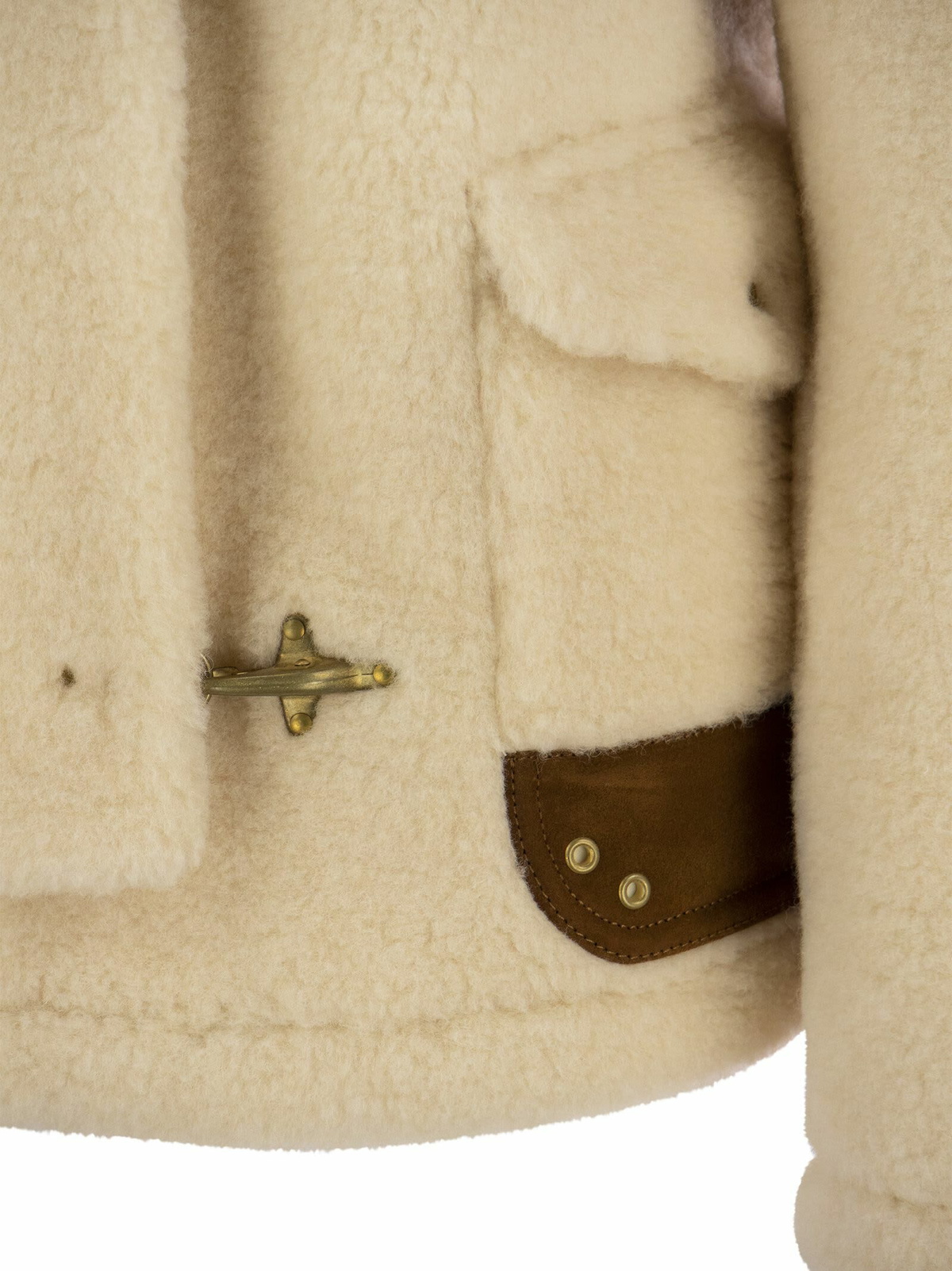 Fay 3 Hooks Shearling Jacket Fay