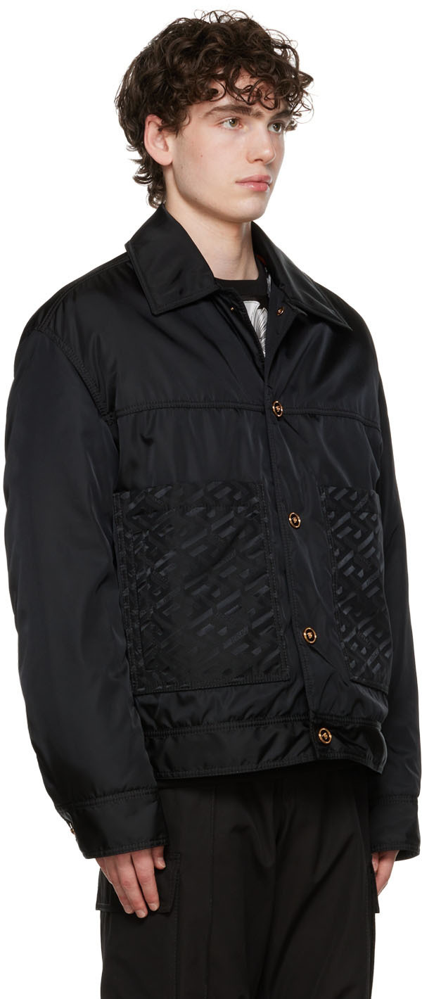 Versace Black 'La Greca' Jacket Versace
