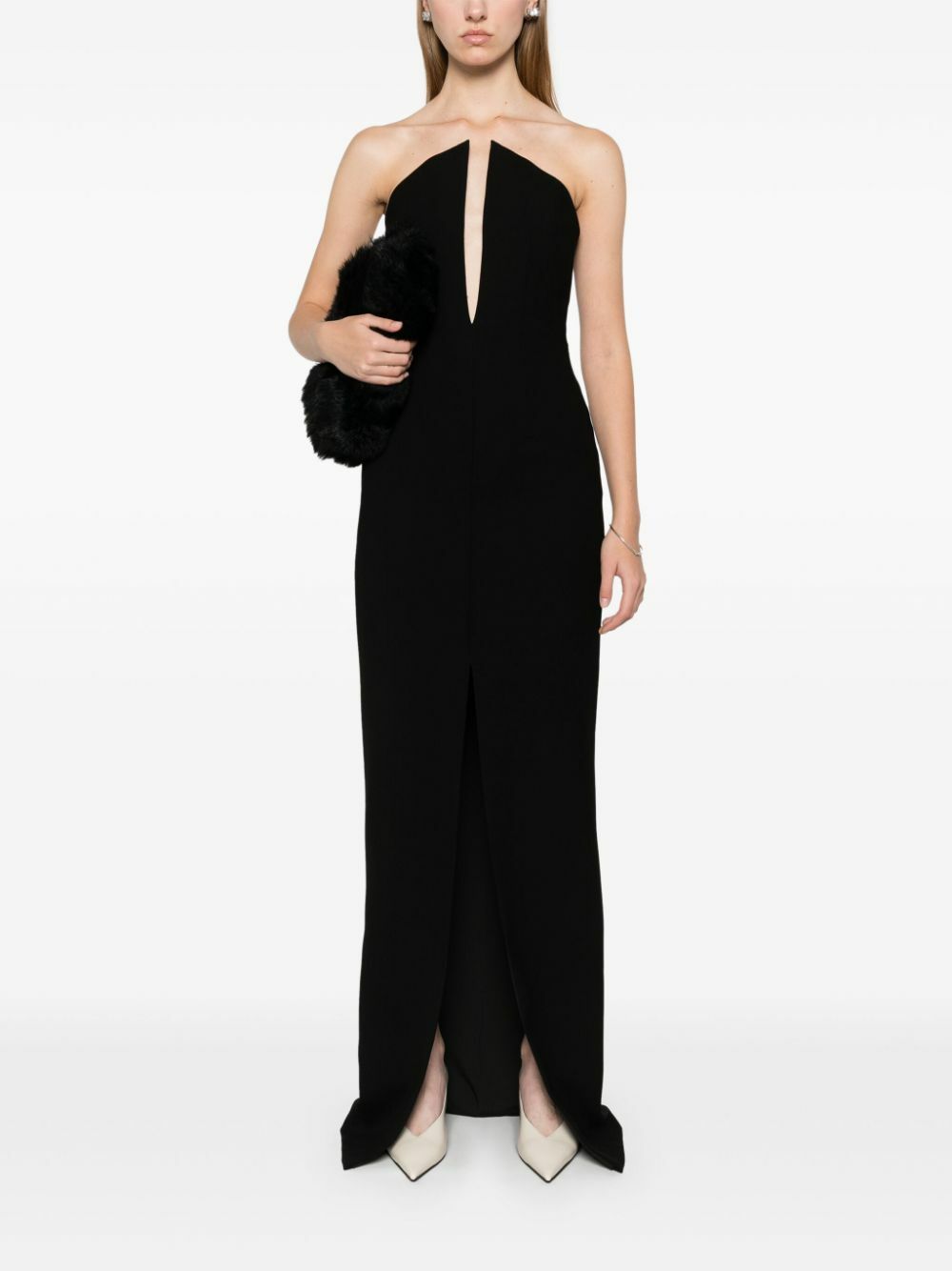 Mônot Spike-Neckline Maxi Dress Monot