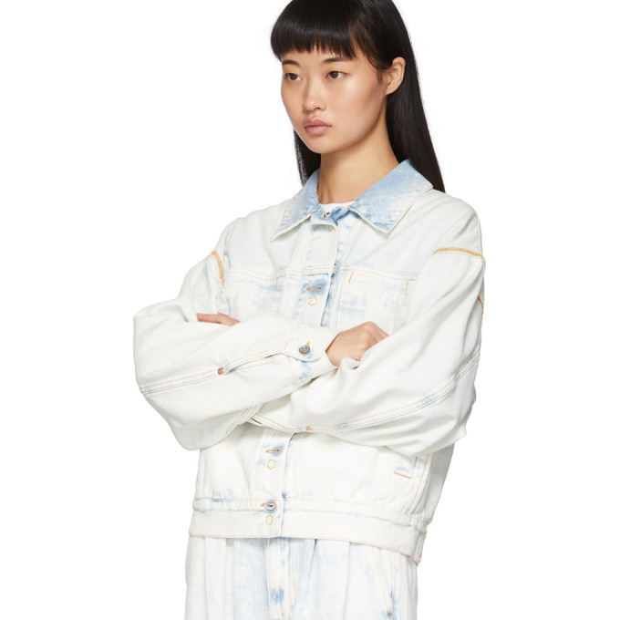 MM6 Maison Margiela Blue Denim Inside-Out Jacket MM6 Maison Margiela