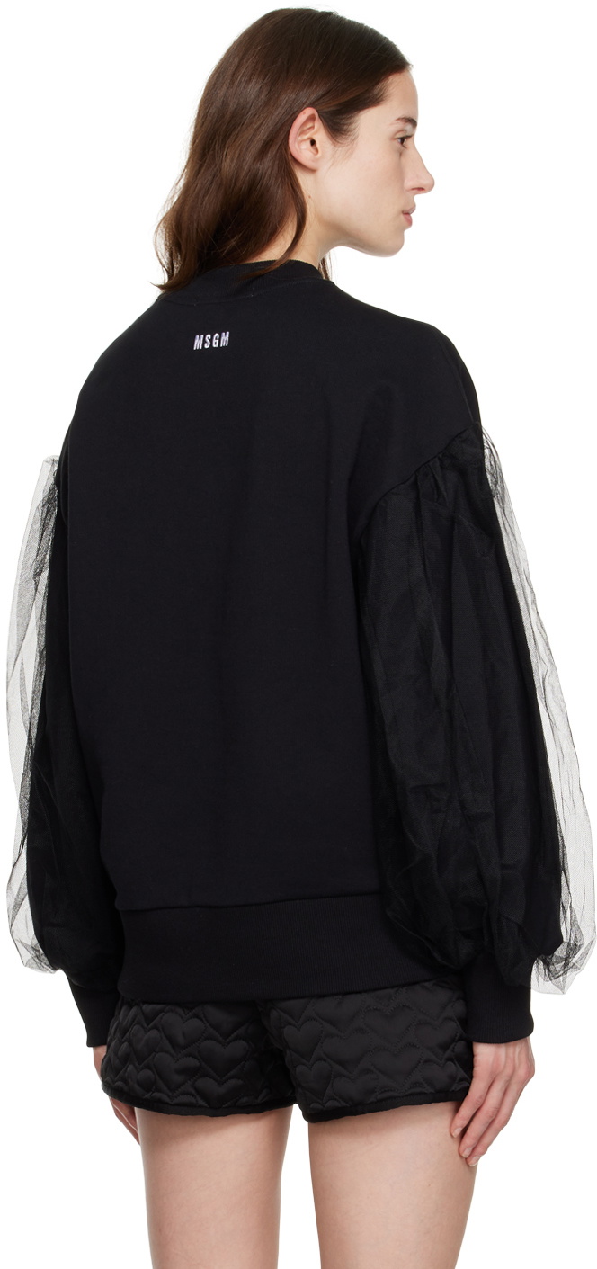 MSGM Black Layered Sweatshirt MSGM