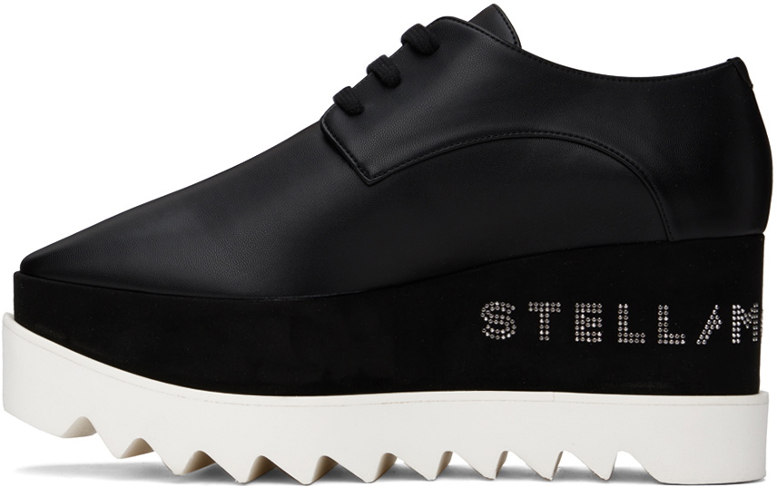 Stella McCartney Black Elyse Logo Platforms Derbys Stella McCartney
