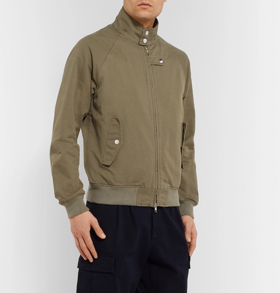 MAN 1924 - Cotton-Blend Twill Bomber Jacket - Green MAN 1924