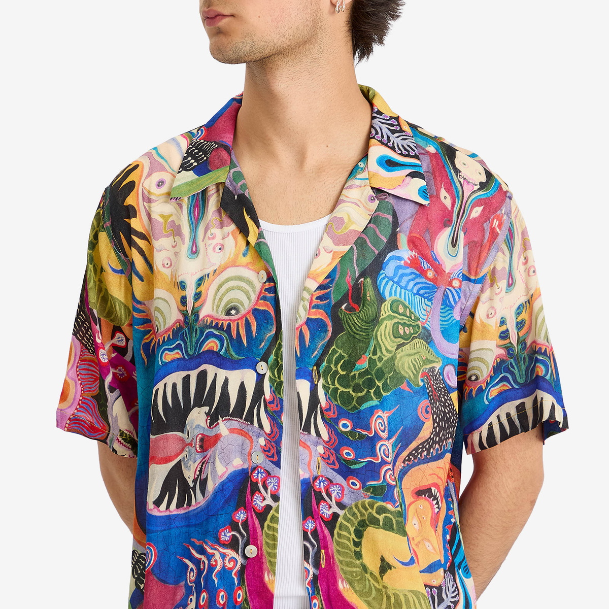 Endless Joy Men's Brain Smasher Vacation Shirt in Multi Endless Joy