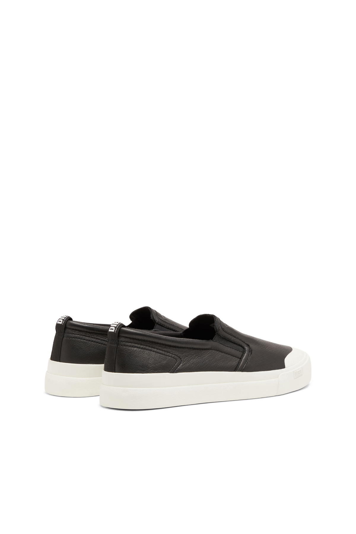 Diesel S-Athos-Slip-on sneakers in plain leather - Sneakers Mens in ...