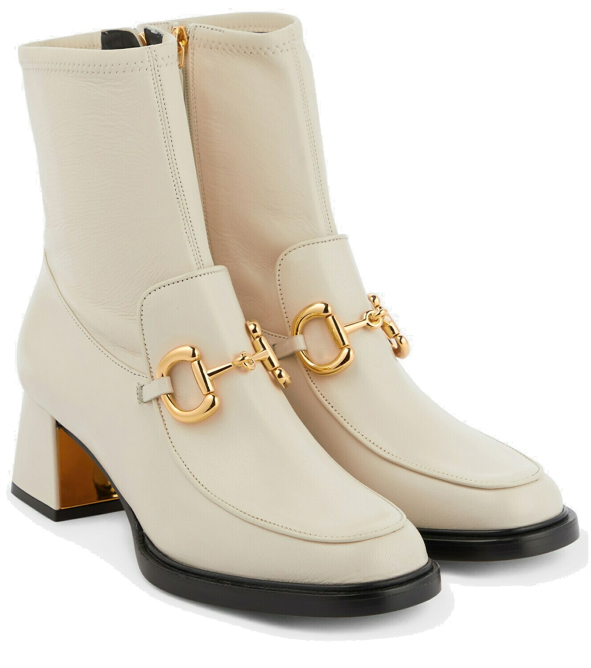 Gucci - Horsebit leather ankle boots Gucci
