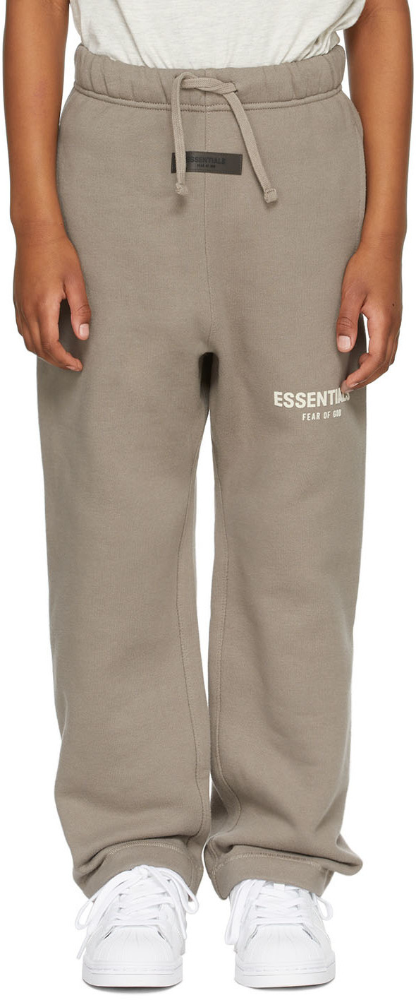 Essentials Kids Taupe Logo Relaxed Lounge Pants Essentials
