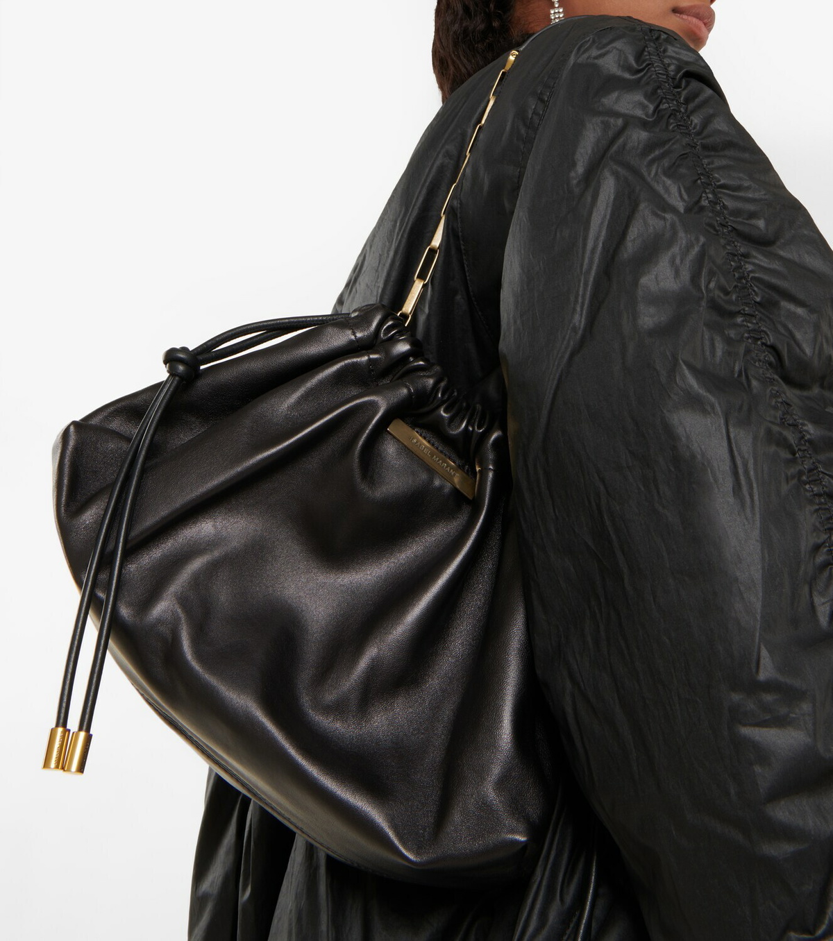 Isabel Marant - Slouchy Merine Small leather pouch Isabel Marant