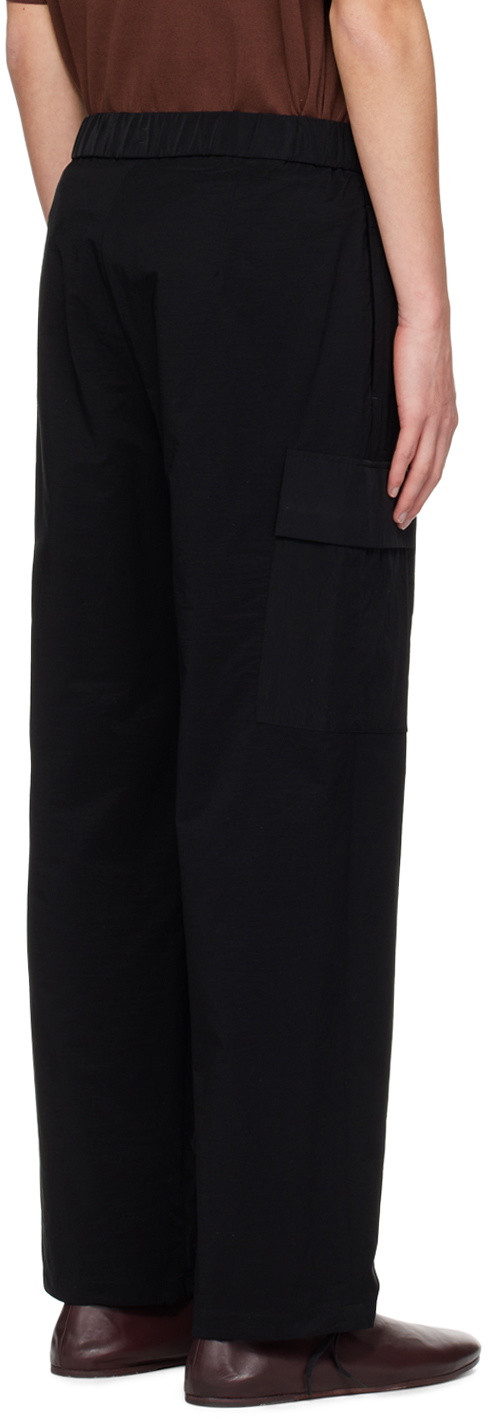 ATON Black Drawstring Cargo Pants ATON