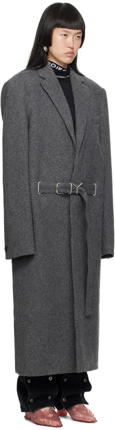 Y/Project Gray Y Belt Coat Y/Project