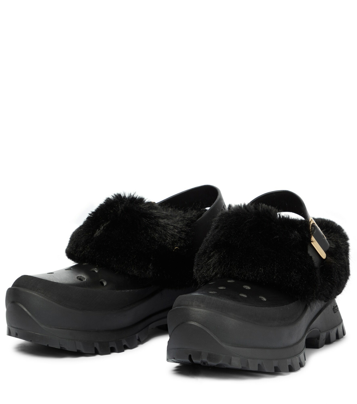 Stella McCartney - Trace faux fur and rubber slippers Stella McCartney