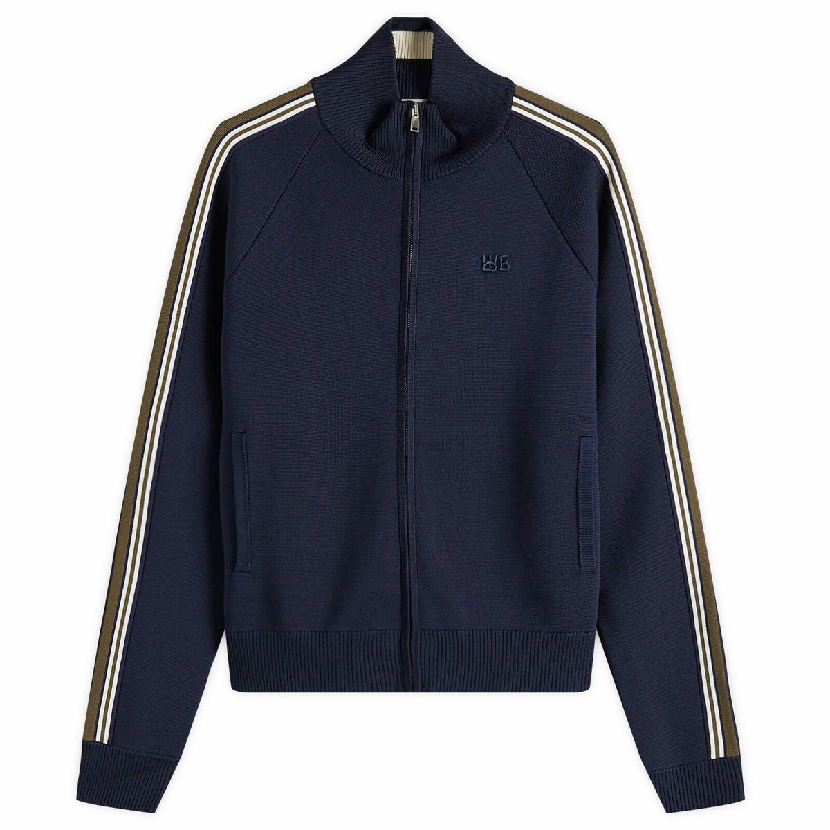 Wales Bonner Women's Tide Track Top in Navy Wales Bonner